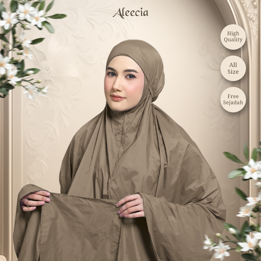 Jual ALEECIA Mukena Khalisa Travel Mini Parasut Premium Import Atasan ...