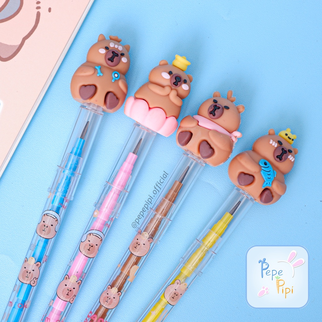 Jual Pensil Susun / Peluru Capybara Pencil Tumpuk Bisa di refill Lantun ...