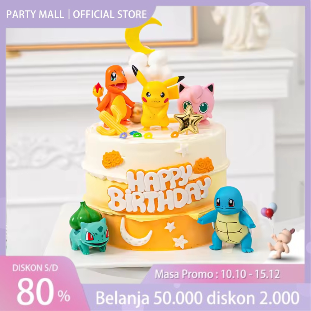 Jual Cake Topper Motif Pokemon Pikachu Figure Hiasan Kue Lucu & Murah ...