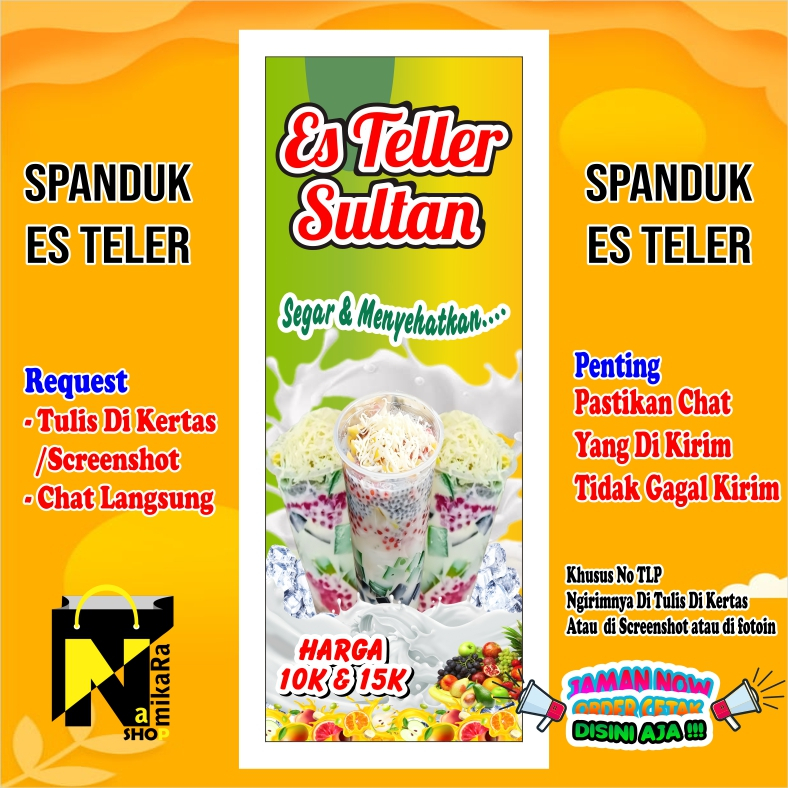 Jual spanduk banner es teller es teler viral terbaru paling keren ...
