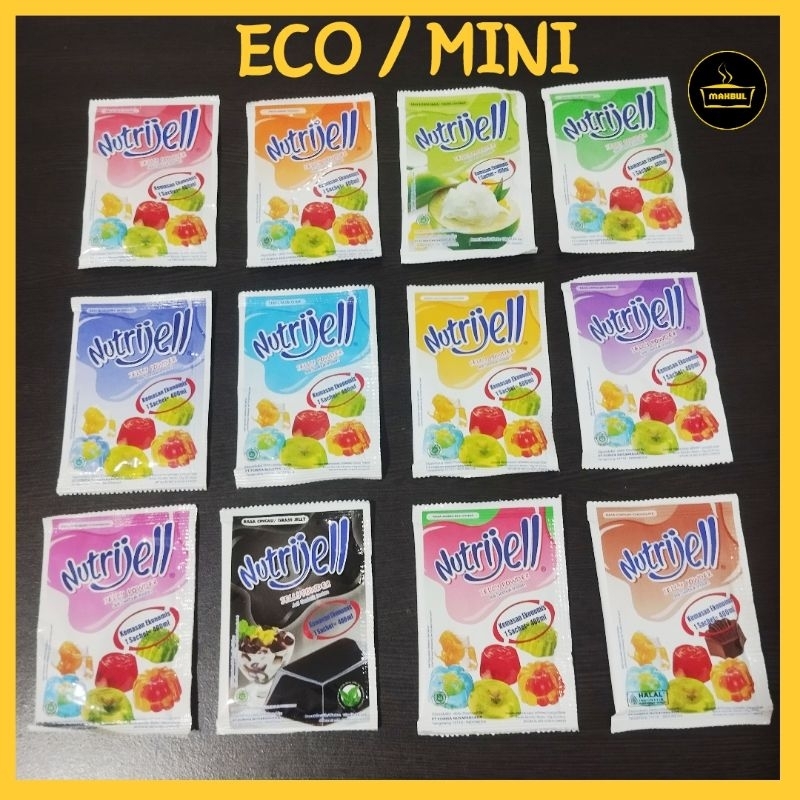 Jual Nutrijell Jelly Powder Kemasan Sachet Ekonomis Kecil Rasa Leci, Melon, Jeruk, Anggur ...