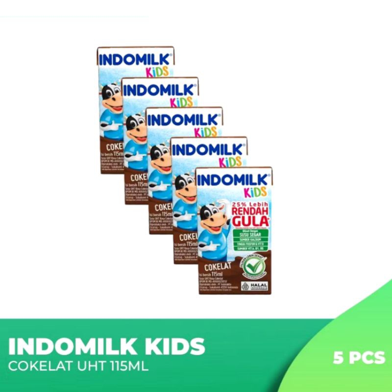 Jual Indomilk Kids Susu Cokelat UHT 115ml x 4 Pcs | Shopee Indonesia