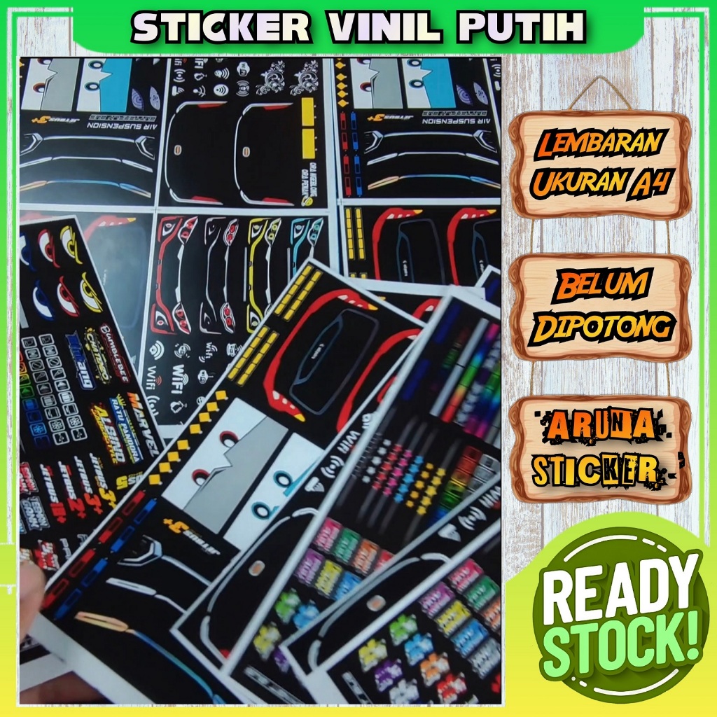 Jual Sticker Bus Miniatur Bahan Vinyl Putih Stiker Aksesoris Bus ...