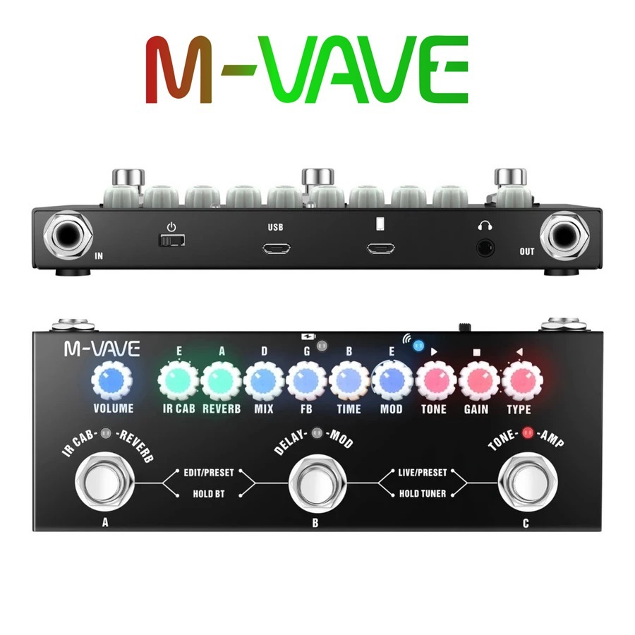 Jual Efek Gitar Bass M-VAVE Cube Baby Soundcard Multi Effects Pedal ...