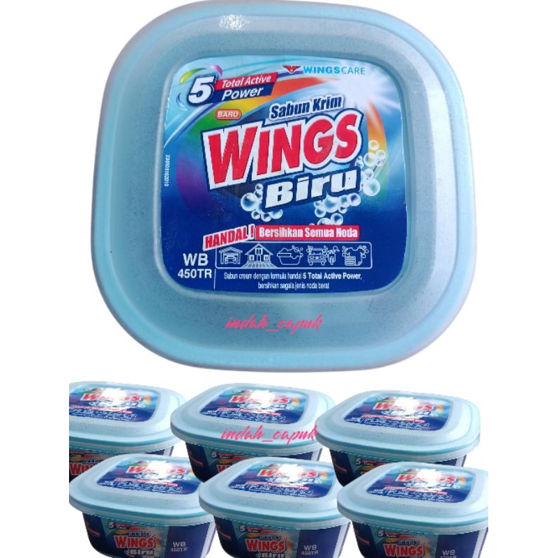 Jual Wings Biru Sabun Cream Tepak 450TR 400G | Shopee Indonesia