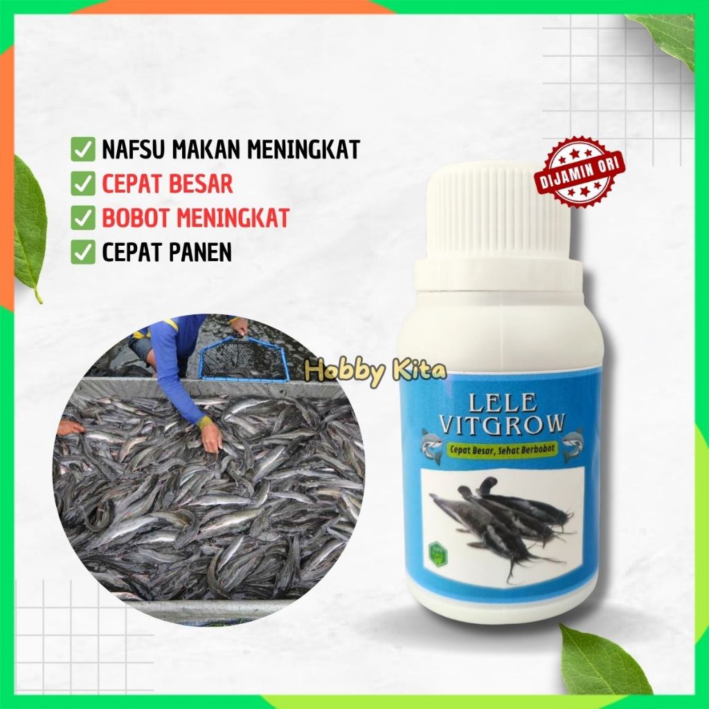 Jual LELE VITGROW OBAT PENGGEMUK IKAN LELE VITAMIN PENGGEMUK IKAN LELE ...
