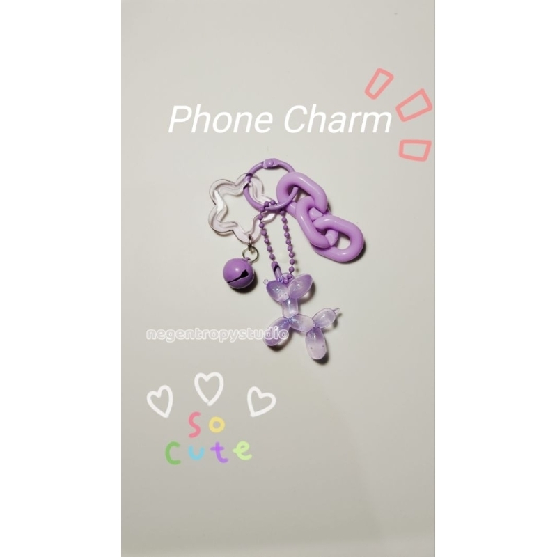 Jual Phone Charm Keychain Lucu Handmade Free Custom | Shopee Indonesia