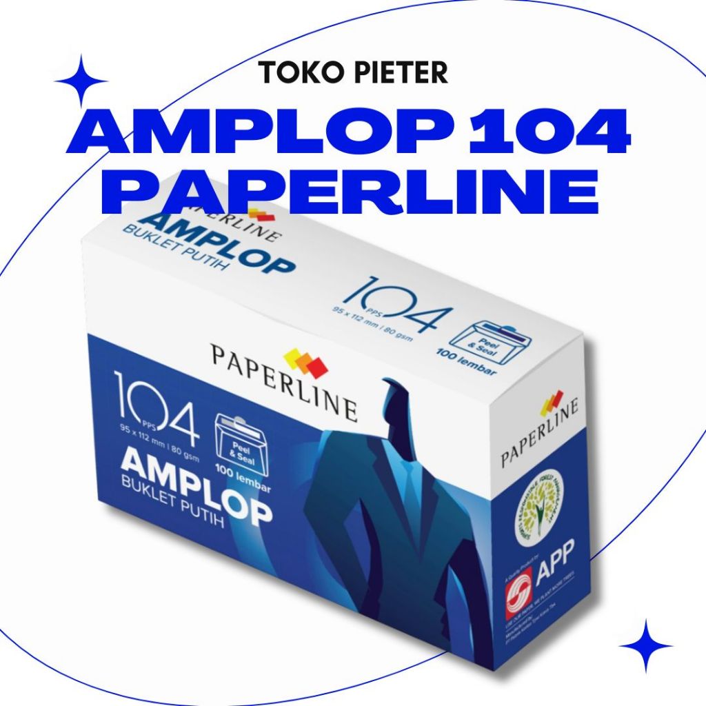 Jual AMPLOP PAPERLINE 104 PPS / Amplop Putih Polos 104 PPS Dengan Lem ...