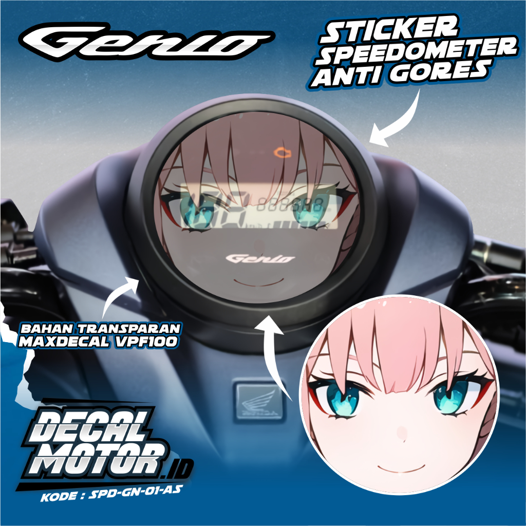 Jual Stiker Antigores Speedometer Genio Transparan Bening Anime Zero ...
