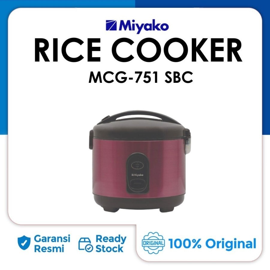 Jual Miyako Magic Com/Rice Cooker MCG-751 SBC 3 Liter 650 Watt 2 in 1 ...