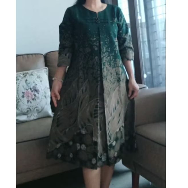 Jual BATIK COUPLE PREMIUM / DRESS BATIK LAPIS TRICOT / KEMEJA BATIK LAPIS TRICOT | Shopee Indonesia