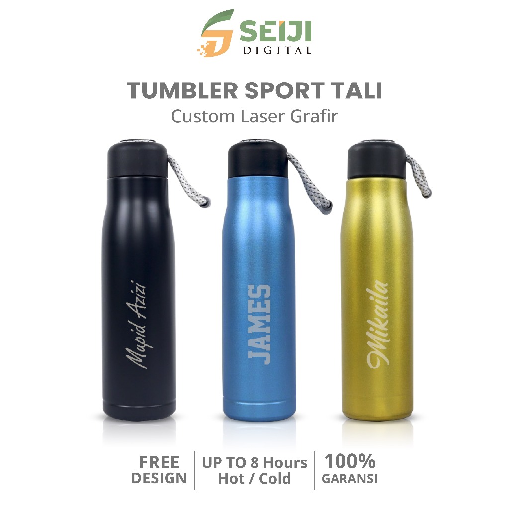 Jual Tumbler Sport Tali Custom Cetak Laser Grafir Tumbler 500ml ...