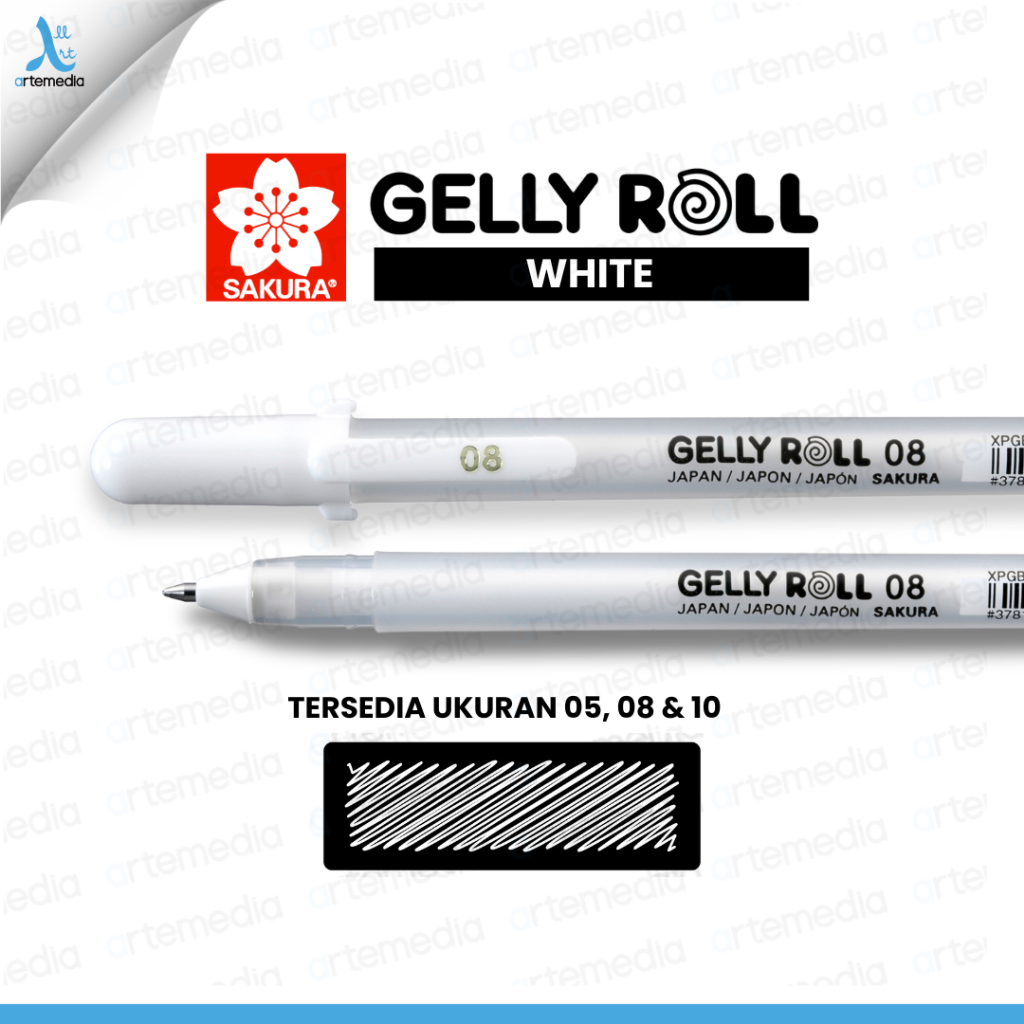 Jual Sakura Gelly Roll White Gel Pen Bolpen Satuan Pulpen Gel Putih ...