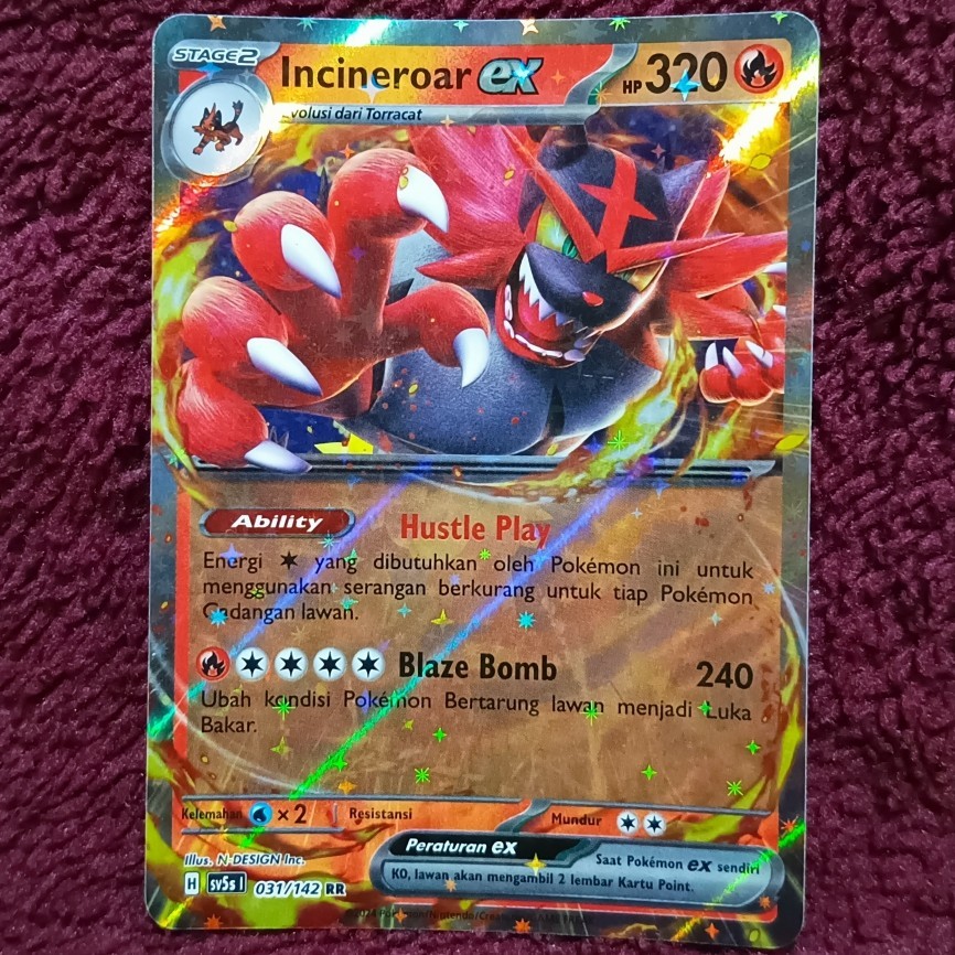 Jual Incineroar EX RR sv5s - Pokemon TCG Indonesia foil holo | Shopee ...