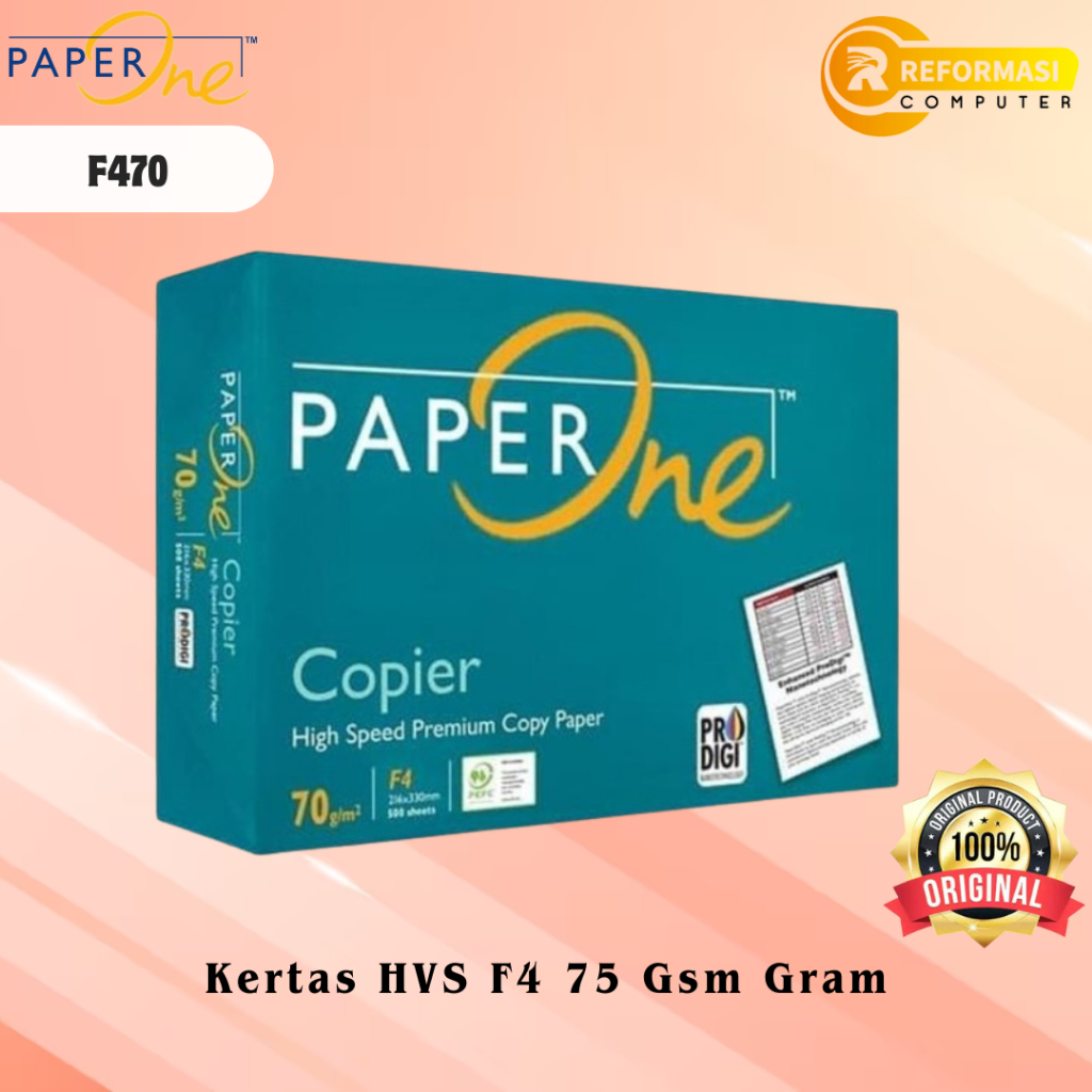 Jual PAPERONE Kertas HVS F4 PAPERONE PAPER ONE F4 75 Gsm Gram | Shopee ...