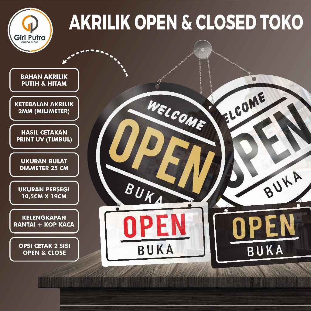 Jual OPEN CLOSED / BUKA TUTUP / AKRILIK OPEN CLOSED / OPEN CLOSE ...