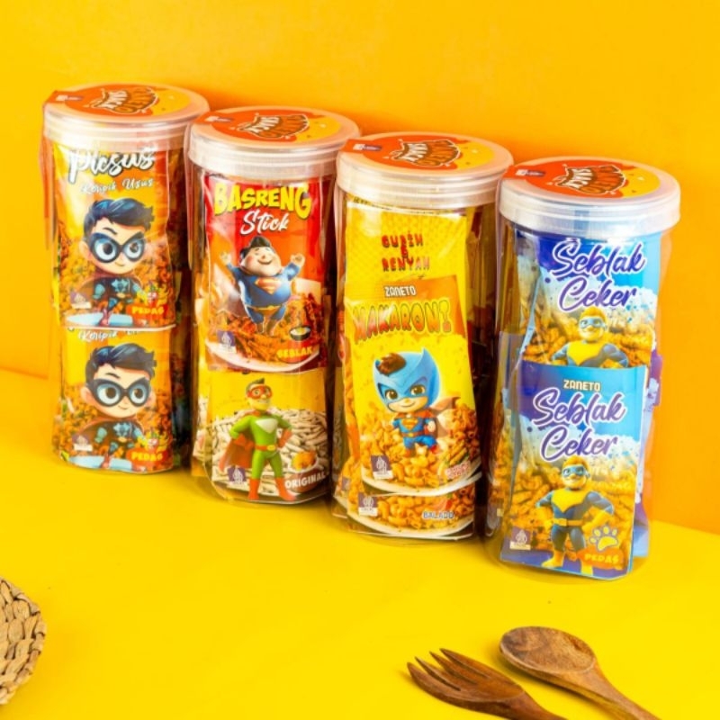 Jual Zaneto - Snack Karakter Basreng/Makaroni/Piksus/Seblak Ceker ...