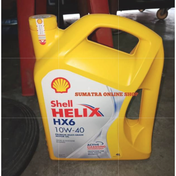 Jual [1 DUS] Oli Shell Helix HX6 ukuran 4 liter 10w-40 | Shopee Indonesia