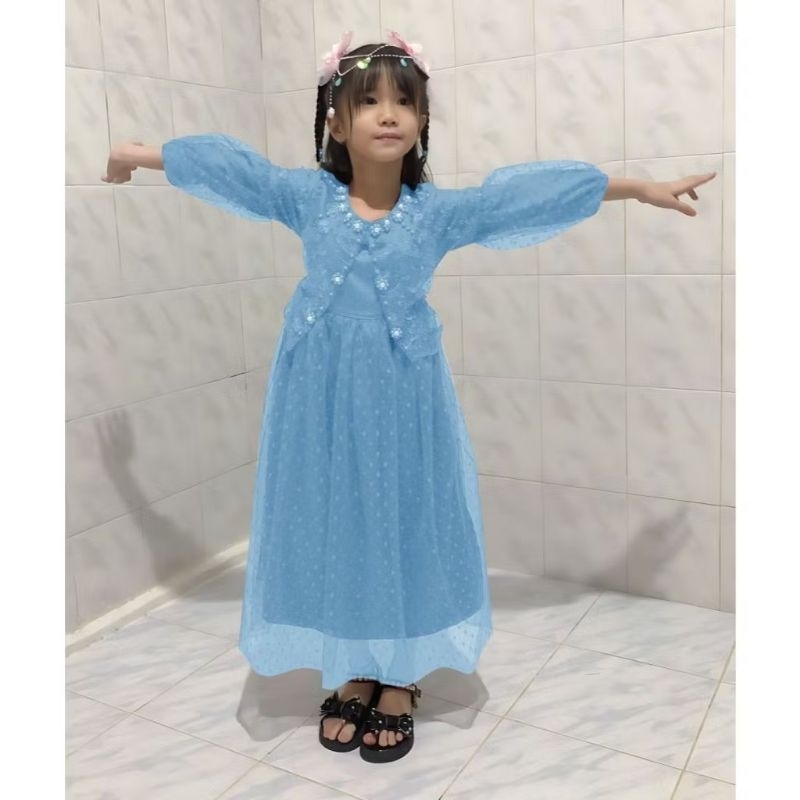 Jual Elina Kid - Baju Gaun Dress Pesta Anak Perempuan Model Rompi ...