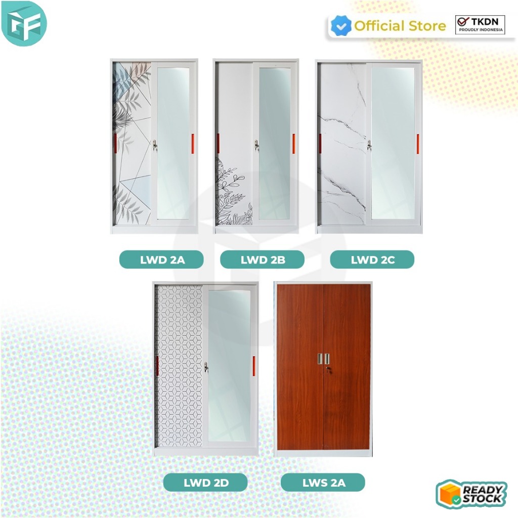 Jual Lemari Pakaian Besi 2 Pintu Lemari Sliding Lemari Besi Lemari Kaca ...