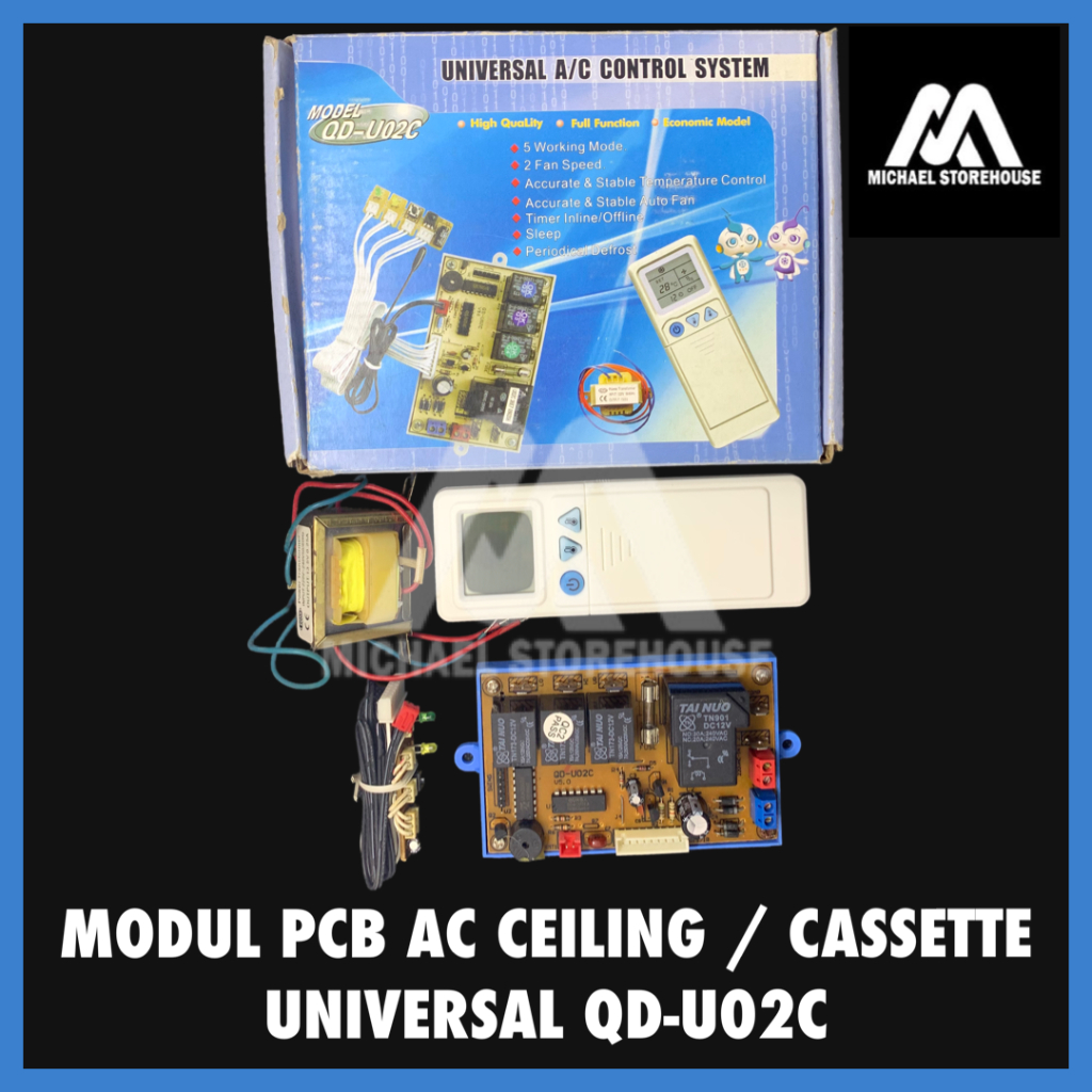 Jual MODUL PCB AC CEILING / CASSETTE UNIVERSAL QD-U02C | Shopee Indonesia