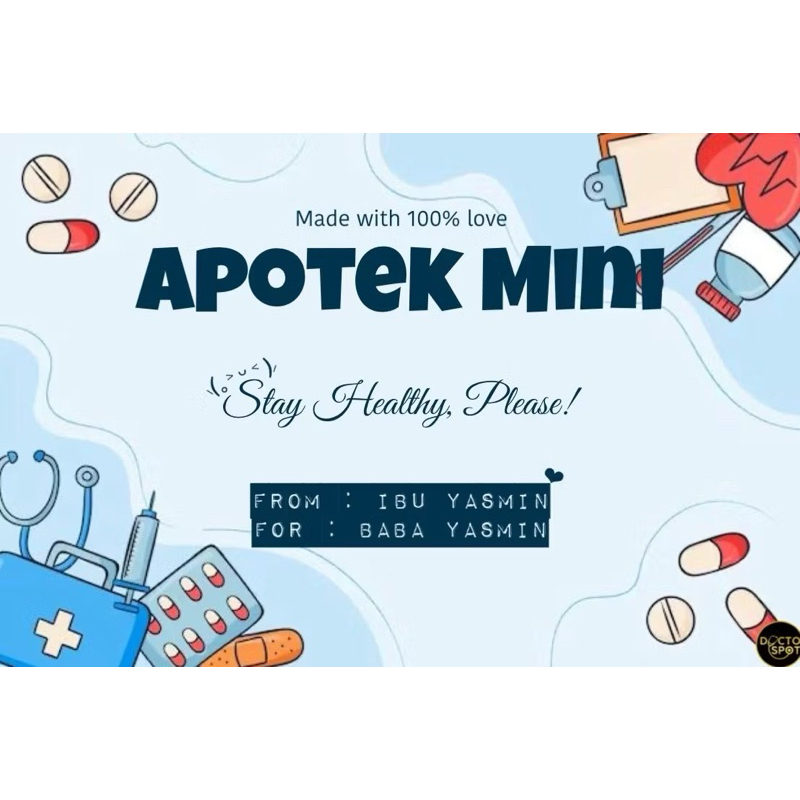 Jual Stiker Apotek Mini untuk Cover Box Apotek Mini Kotak Obat Untuk ...