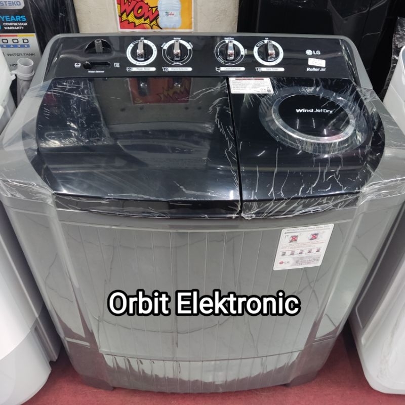 Jual LG P1000RTM MESIN CUCI 2 TABUNG 10 KG P1000RTM HITAM NEW ORBIT ...