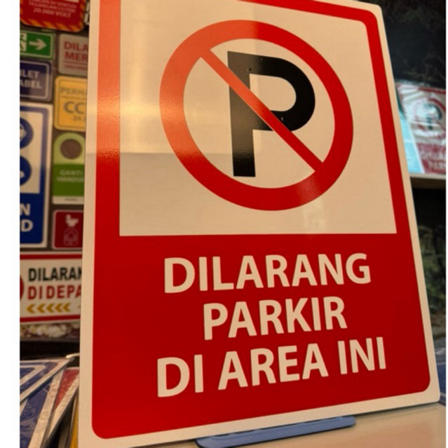 Jual Rambu dilarang parkir di area ini ACP 40x30 cm | Shopee Indonesia