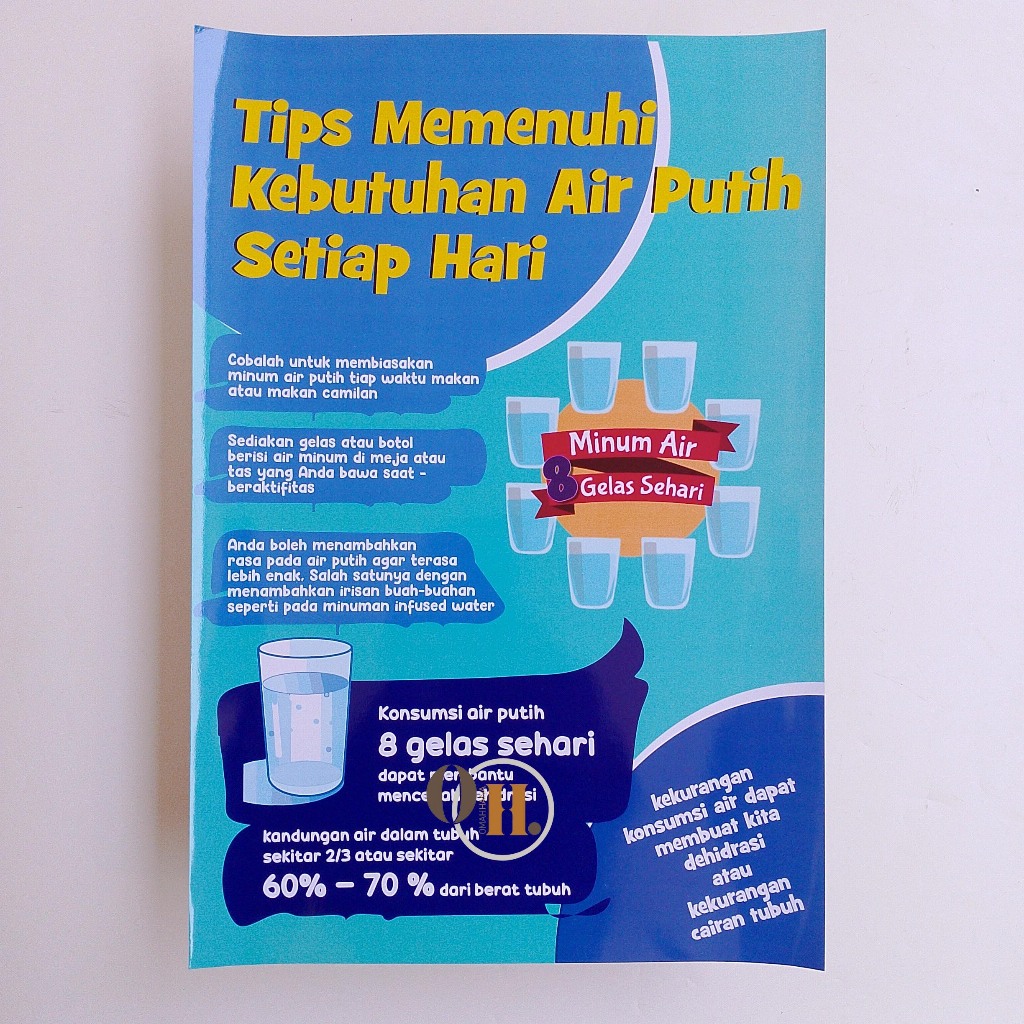 Jual Poster tips memenuhi kebutuhan air setiap hari - Poster biasakan ...