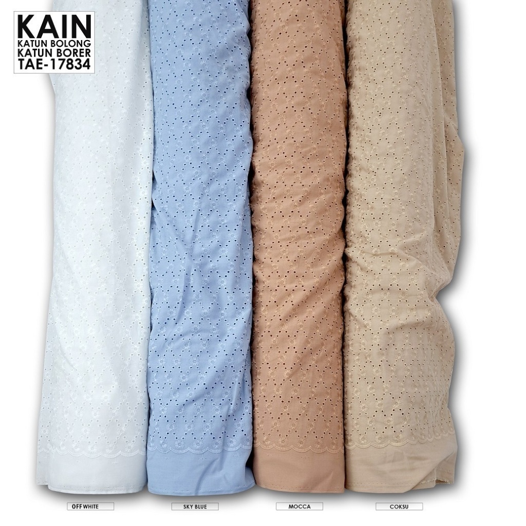Jual Kain Brokat / Kain Brukat CTTN Borer TAE-17834 - Per setengah ...
