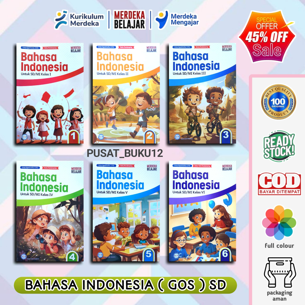 Jual Buku Siswa Pendamping BAHASA INDONESIA Kelas 1,2,3,4,5,6 SD Kurikulum Merdeka - Global ...