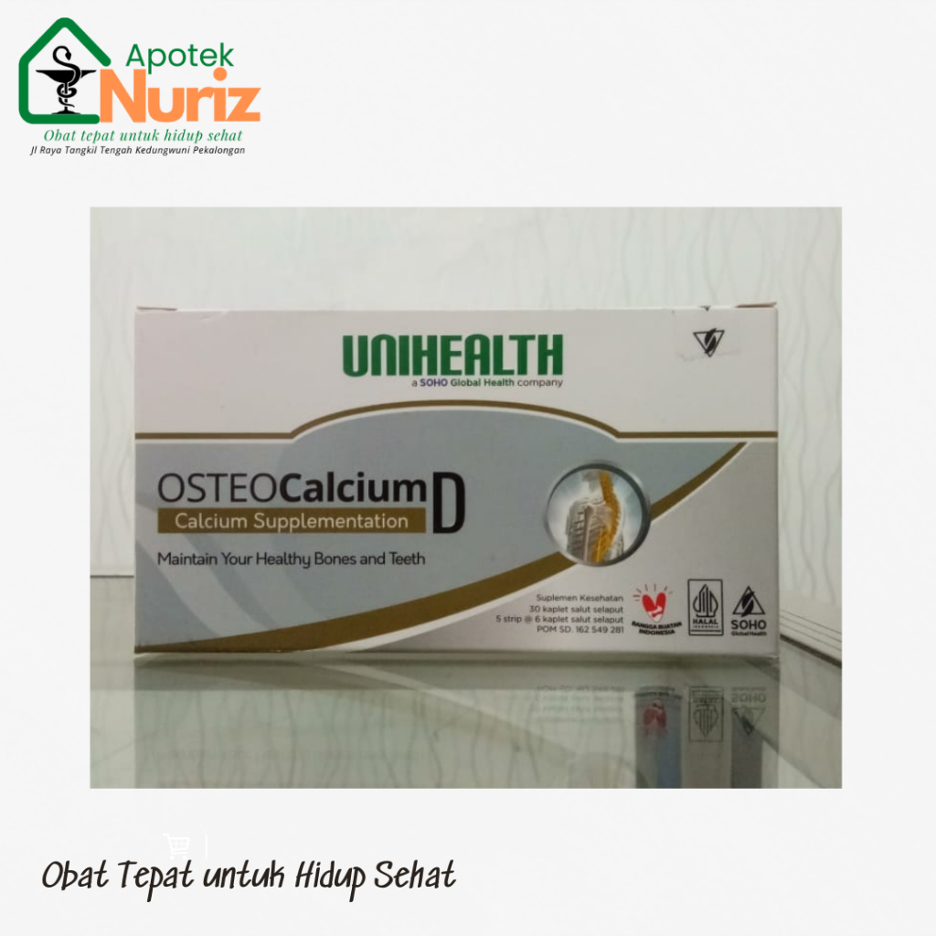 Jual OSTEOCALCIUM D UNIHEALTH/ VITAMIN TULANG & GIGI /OBAT OSTEOPOROSIS ...