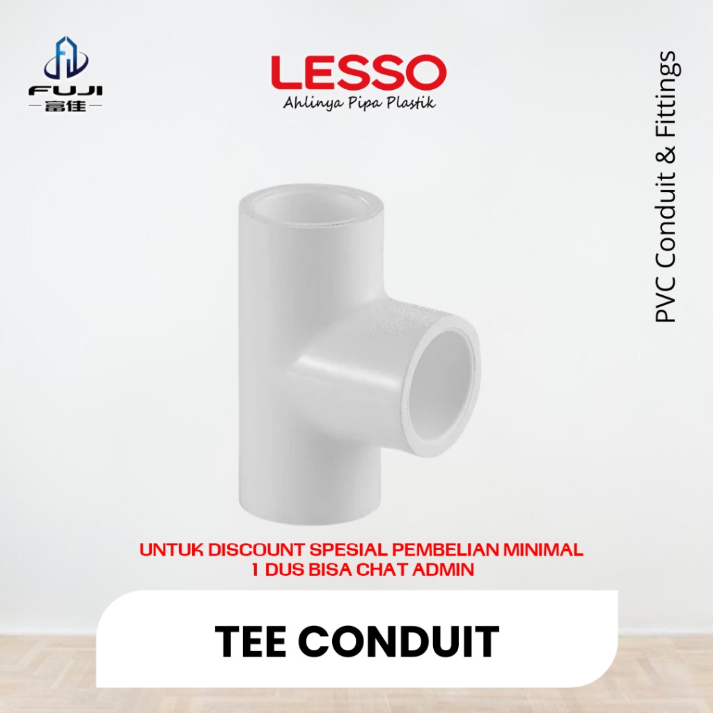 Jual Lesso PVC Conduit Tee Sambungan Pipa T | Shopee Indonesia