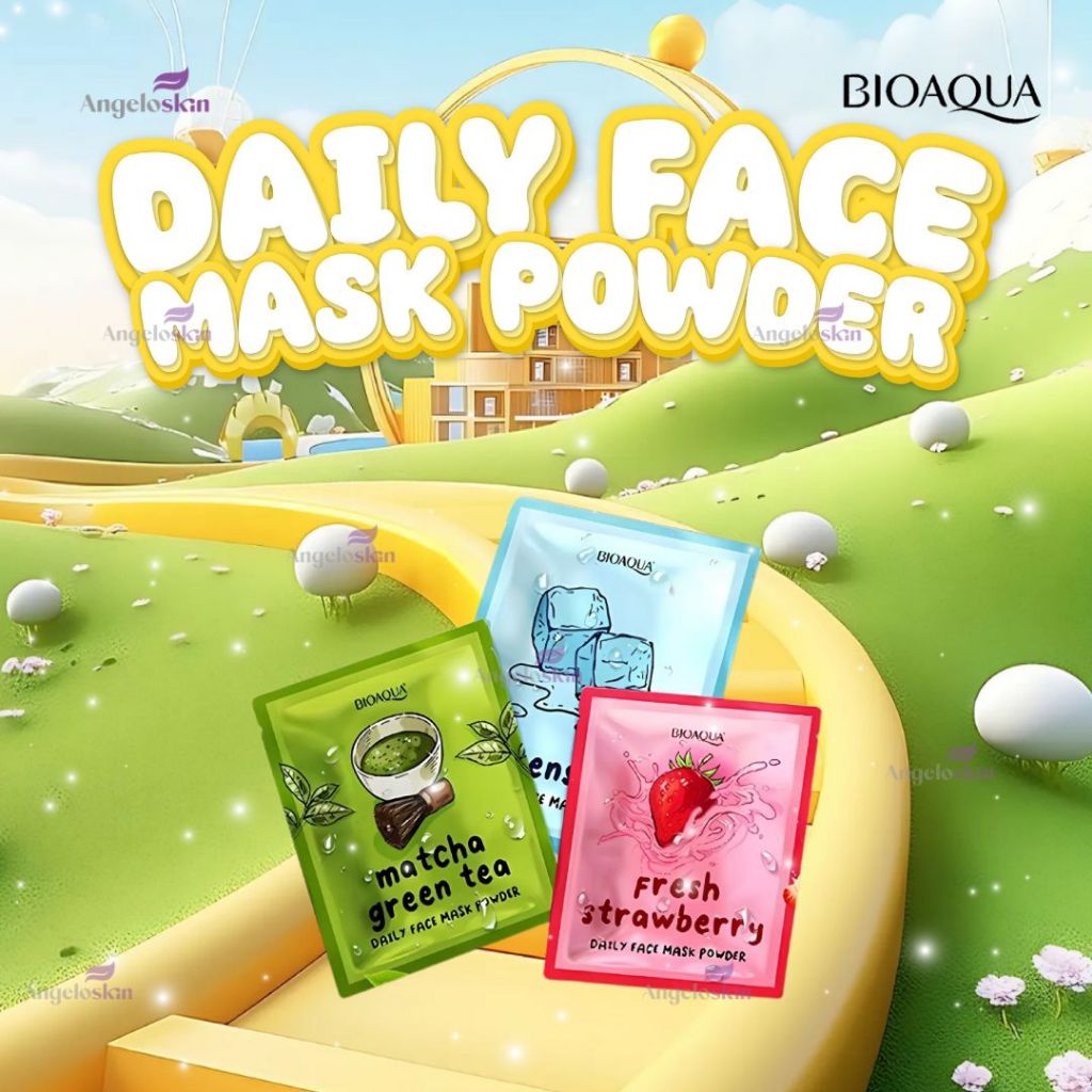 Jual ANGELO SKIN BIOAQUA Daily Face Mask Powder 20g | Masker bubuk acne ...