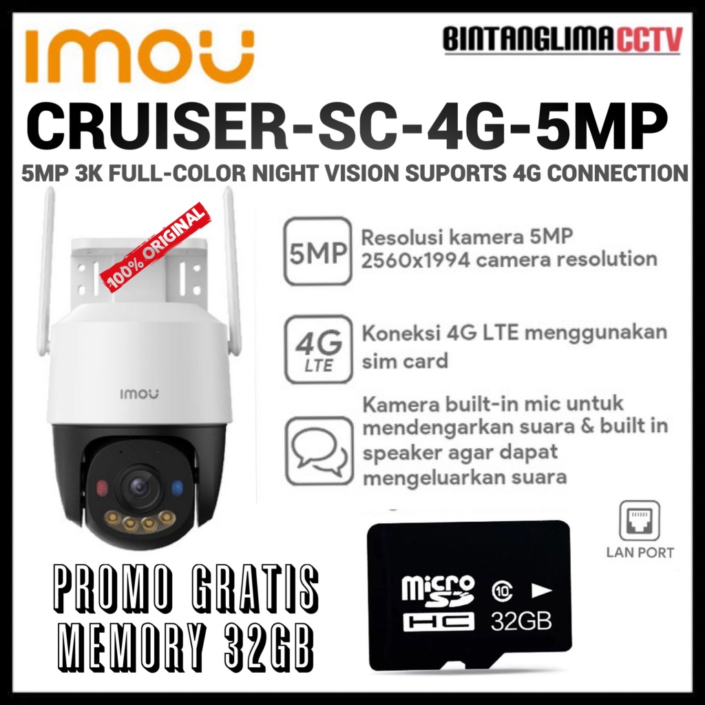 Jual IMOU CRUISER-SC-4G-5MP 5MP 3K FULL-COLOR NIGHT VISION IPC-K7FP ...