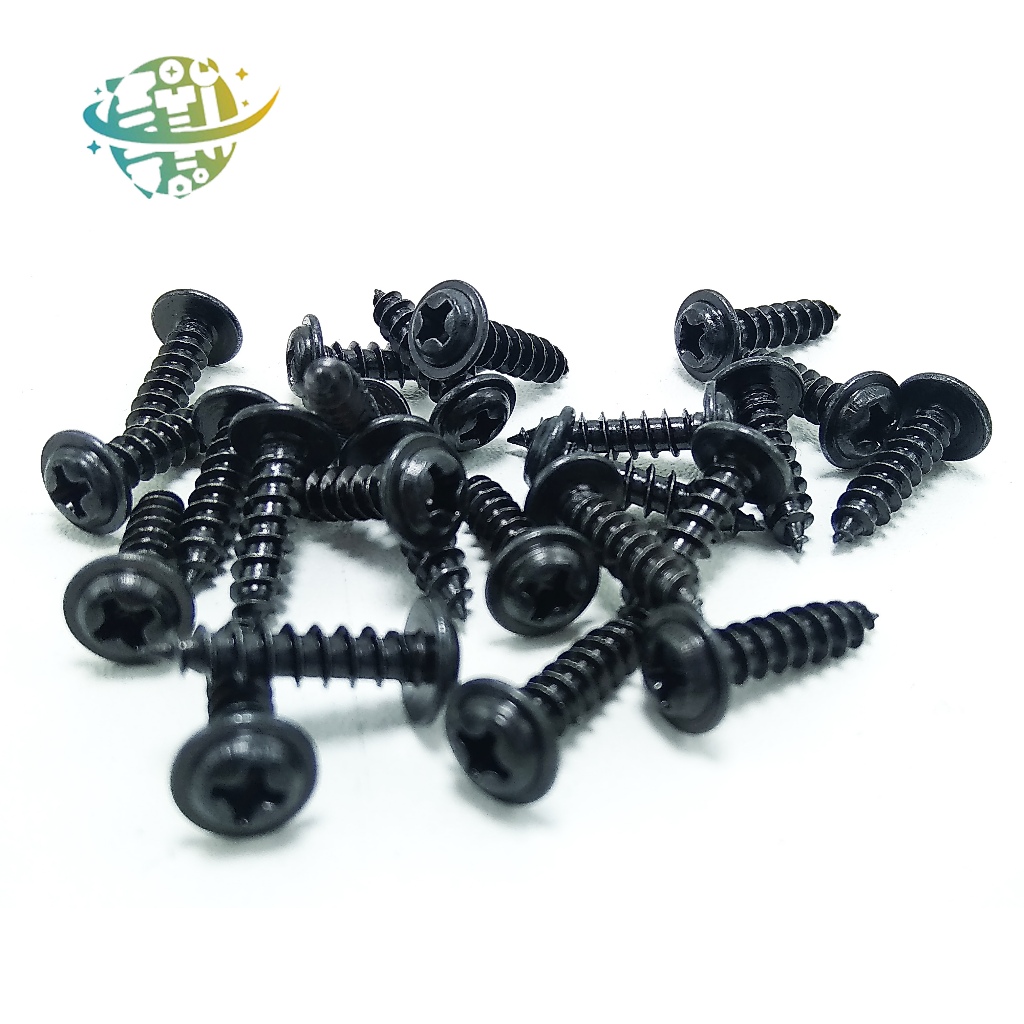 Jual Skrup Hitam Kepala Topi Baut Elektronik PH Hitam Kepala Plus - 10 ...