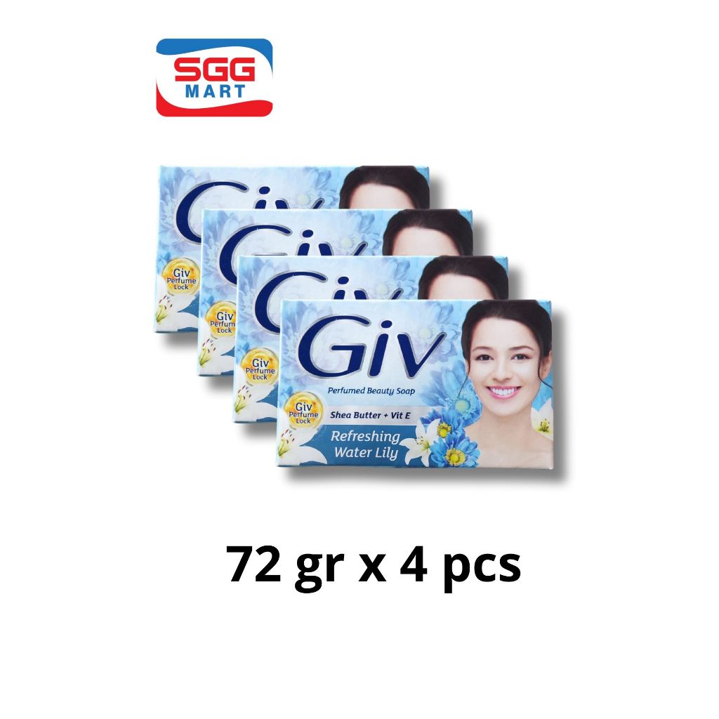 Jual Sabun GIV Perfumed Refreshing Water Lily (biru) 72gr x 4pcs ...