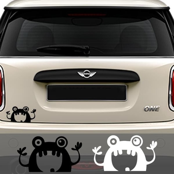 Jual Stiker Lucu Unik Body Kaca Mobil Cutting Sticker Kodok Ngintip ...