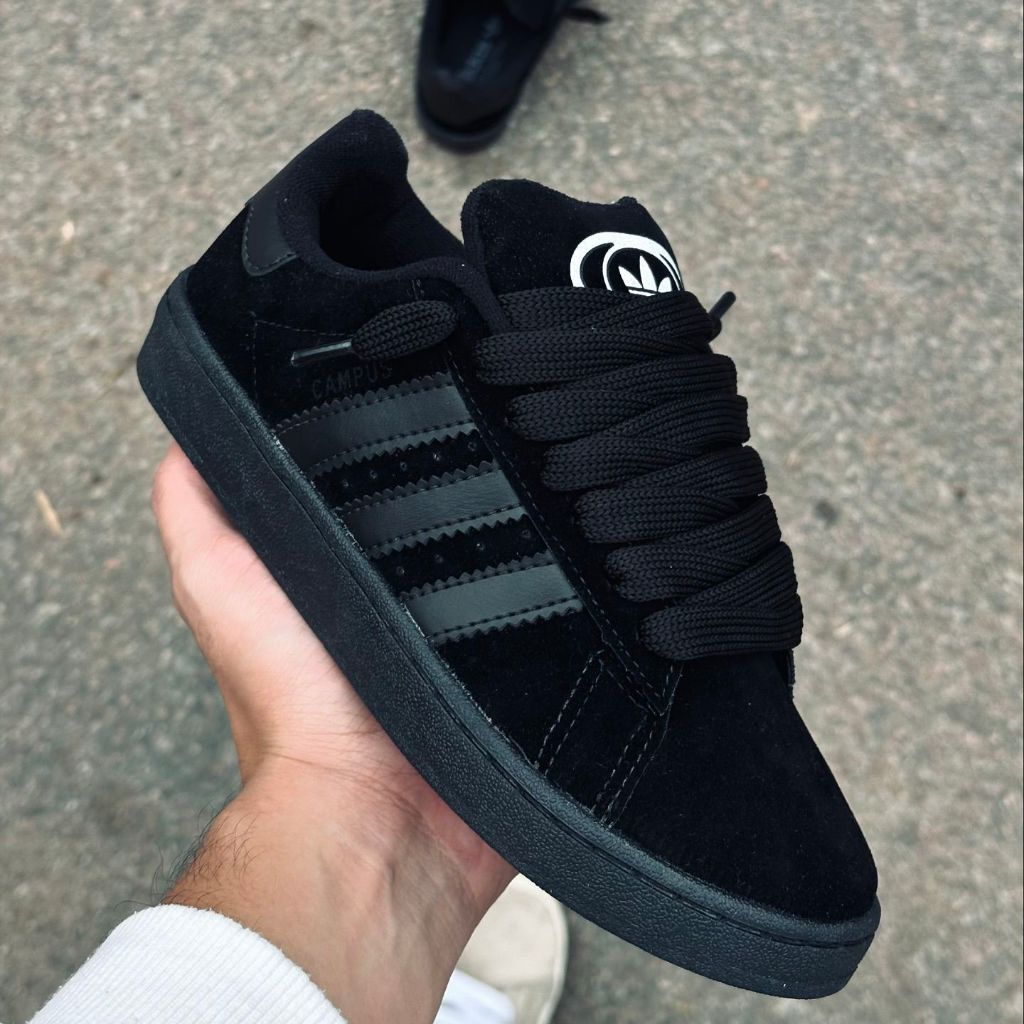 Jual SEPATU CAMPUS FULL BLACK SEPATU SNEAKERS GEMUK SEPATU PRIA WANITA ...