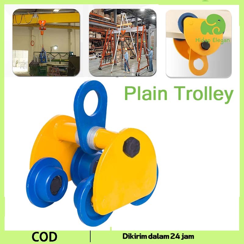 Jual Manual Plain Trolley Kobachi Troli Manual 1 ton Beam Trolley 4 ...