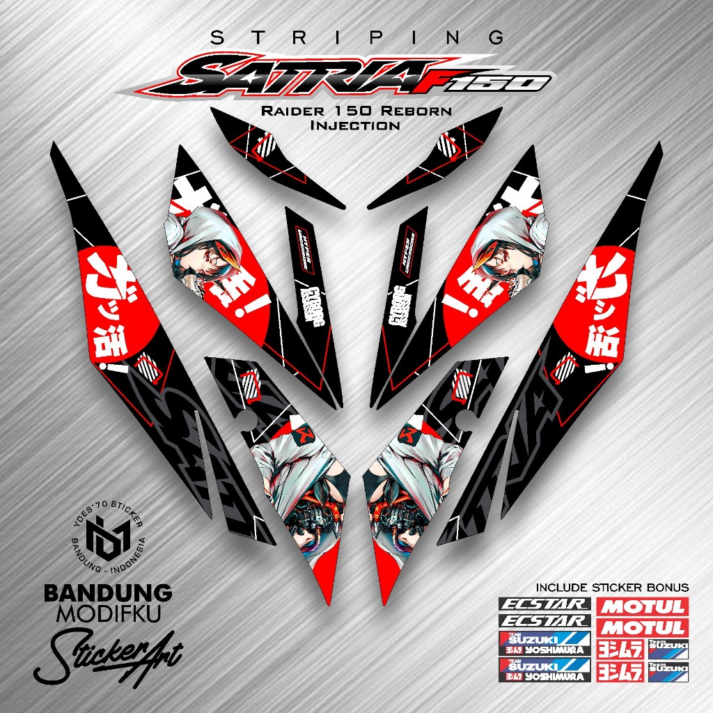Jual STRIPING SATRIA FU INJEKSI / FR 30 / STIKER LIS VARIASI MOTOR ...
