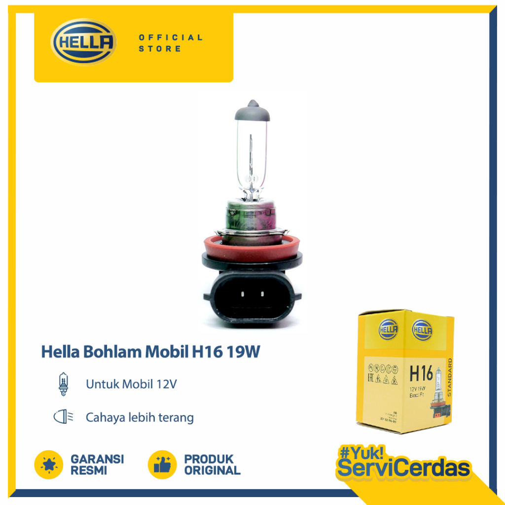 Jual Bohlam Mobil HELLA H16 12V 19W - Lampu Mobil | Shopee Indonesia