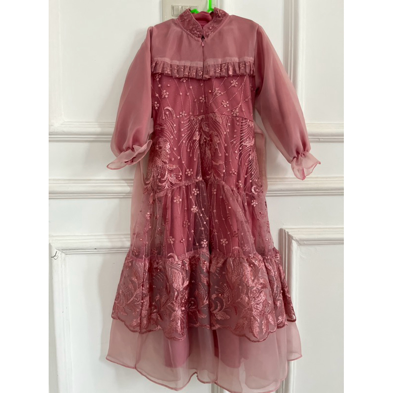 Jual Gamis premium anak/gamis anak tipe kombi organza/dress brokat anak ...