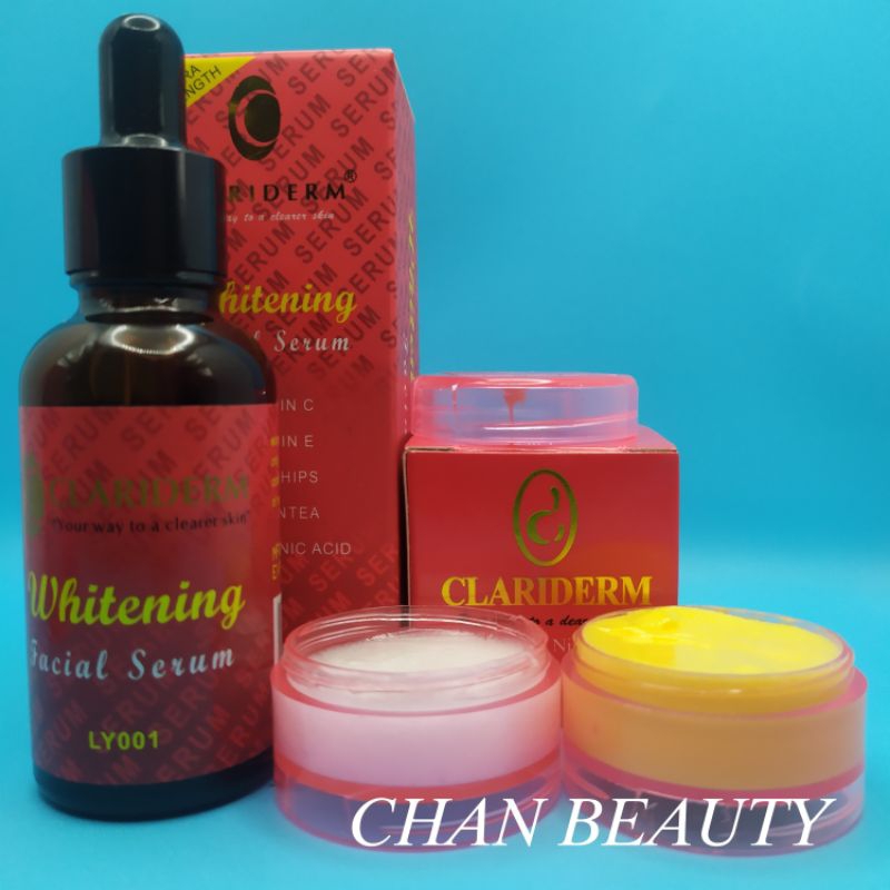 Jual Paket CLARIDERM Original 3in1 ( Krim Siang - Krim Malam - Serum ...