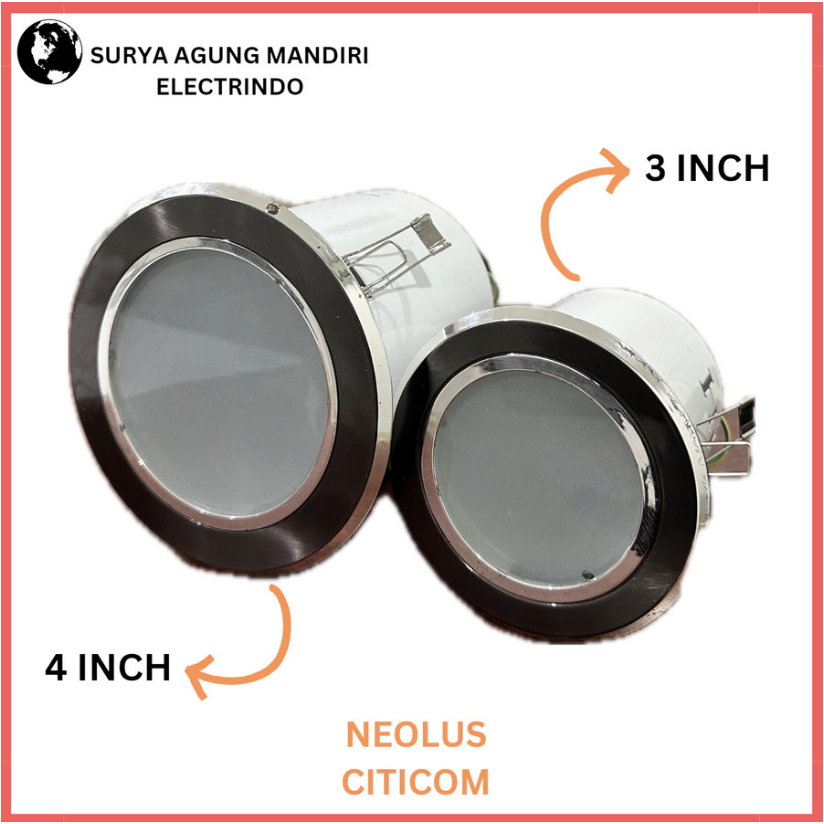 Jual Kap Lampu Downlight Fitting E 27 250 3 inch / 253 4 inch (Neolus ...