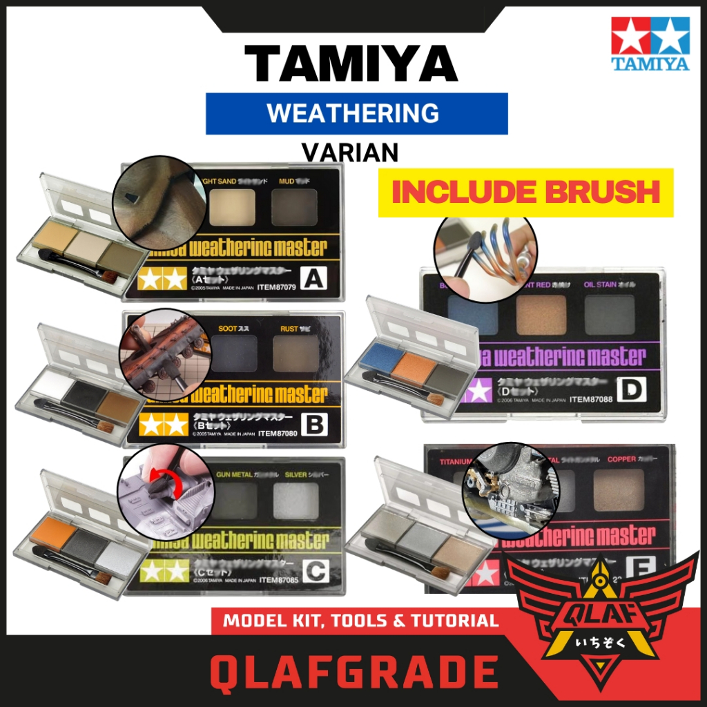 Jual Weathering Effect Tamiya Set - efek metal karat oil stain rust ...