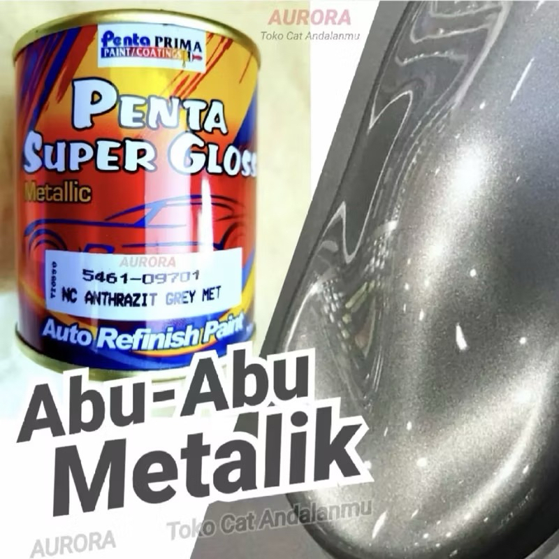 Jual Cat Penta Super Gloss NC Anthrazit Grey Met 200ml Abu-abu Metalik ...