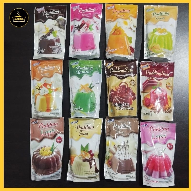 Jual Nutrijell Puding Coklat, Stroberi, Mangga, Vanila, Melon, Capucino ...