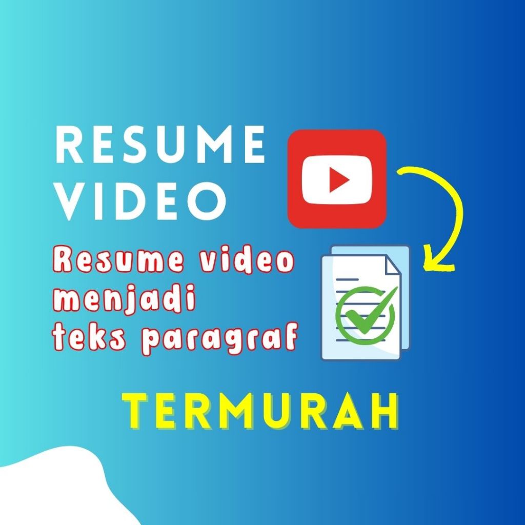 Jual Resume Video / Ringkas Video Youtube / File Video Menjadi Teks ...