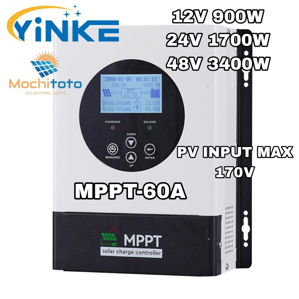 Jual MPPT 60A SCC 12V/24V/48V Solar Charge Controller Yingke Pengontrol ...